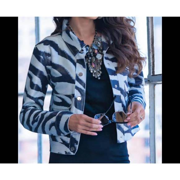Adore | Jackets & Coats | New Adore Zebra Print Jacket In Blkwht | Poshmark